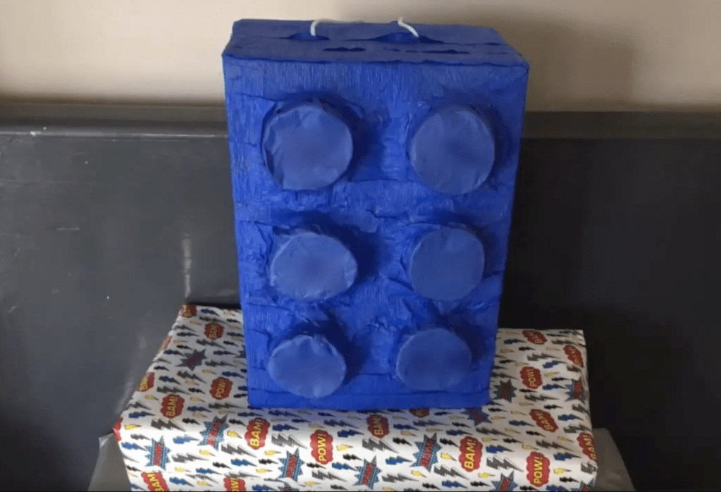Make a DIY Lego Block Piñata for Pennies!
